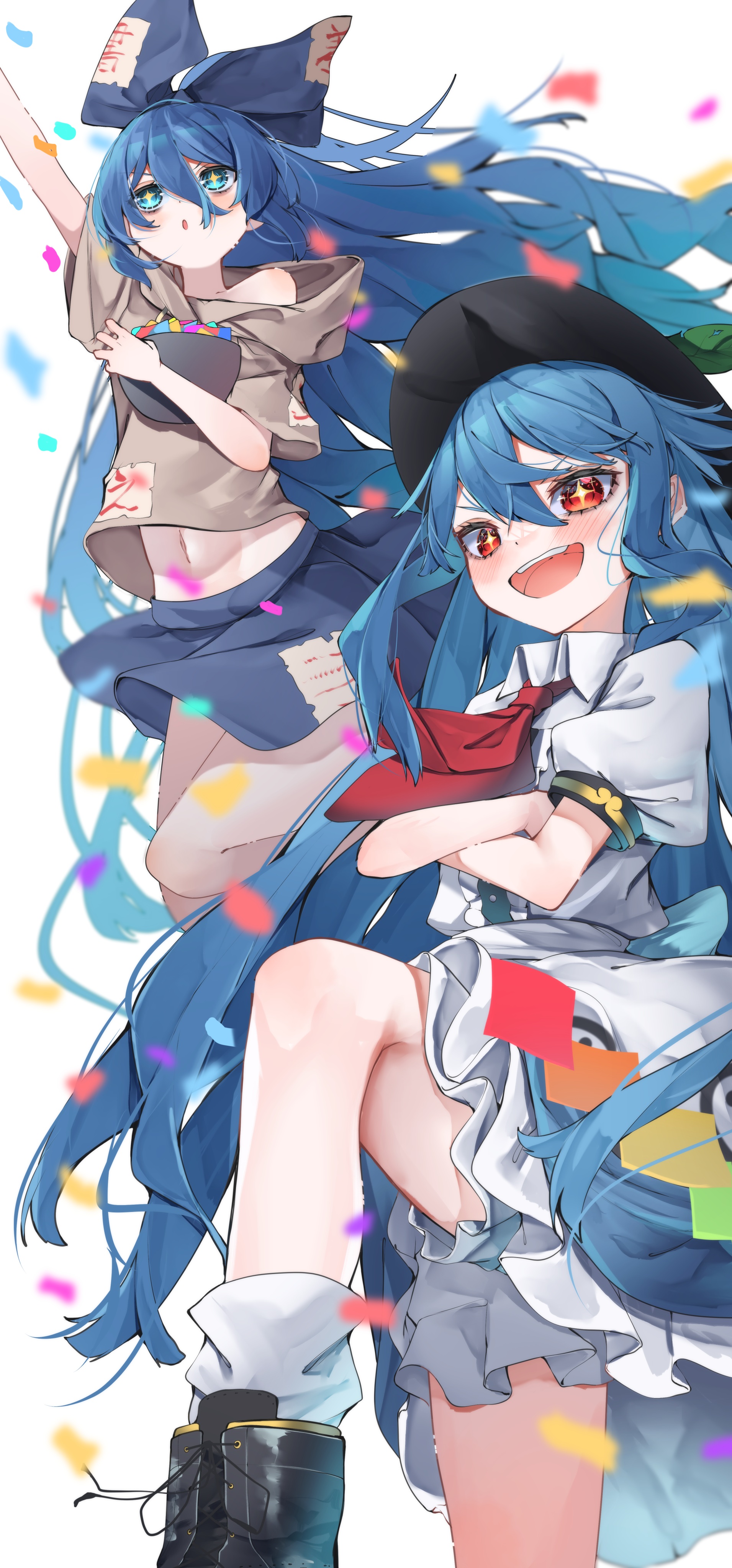 tsune (tune) touhou hinanawi tenshi yorigami shion skirt lift | #1078362 | yande.re